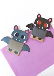 Paper Bag Bat Puppet Craft * Moms and Crafters