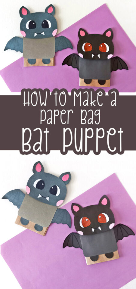 Paper Bag Bat Puppet Craft * Moms and Crafters