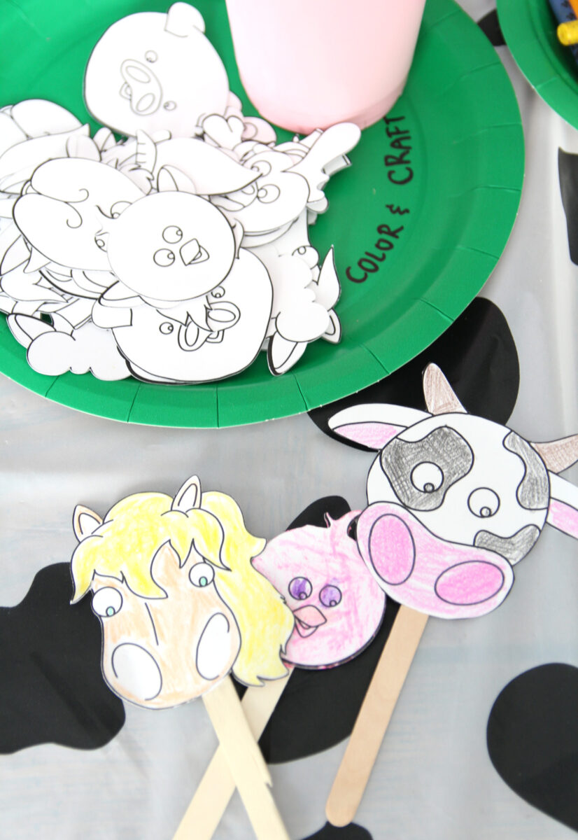 Farm Animal Stick Puppets * Moms and Crafters