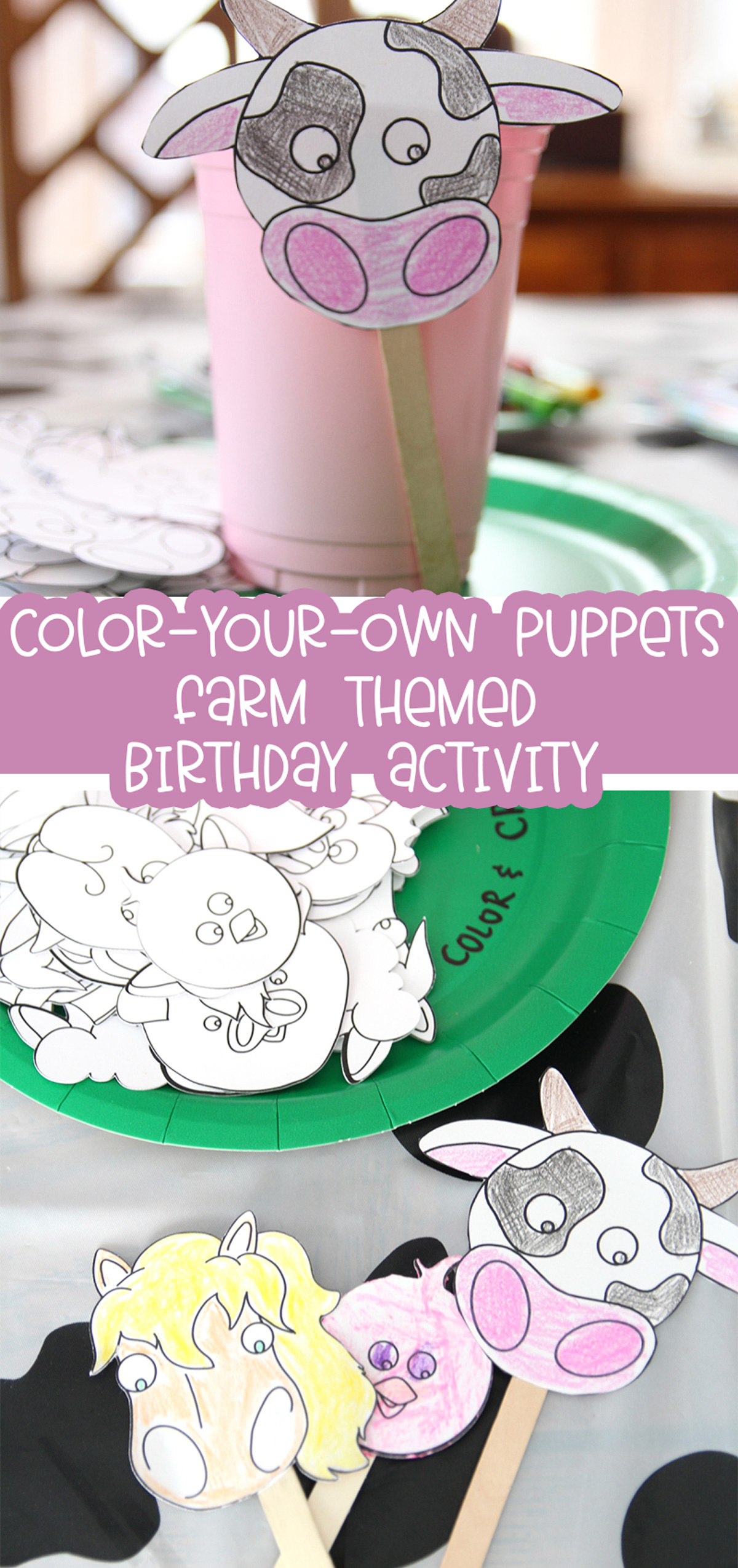 Farm Animal Stick Puppets * Moms and Crafters