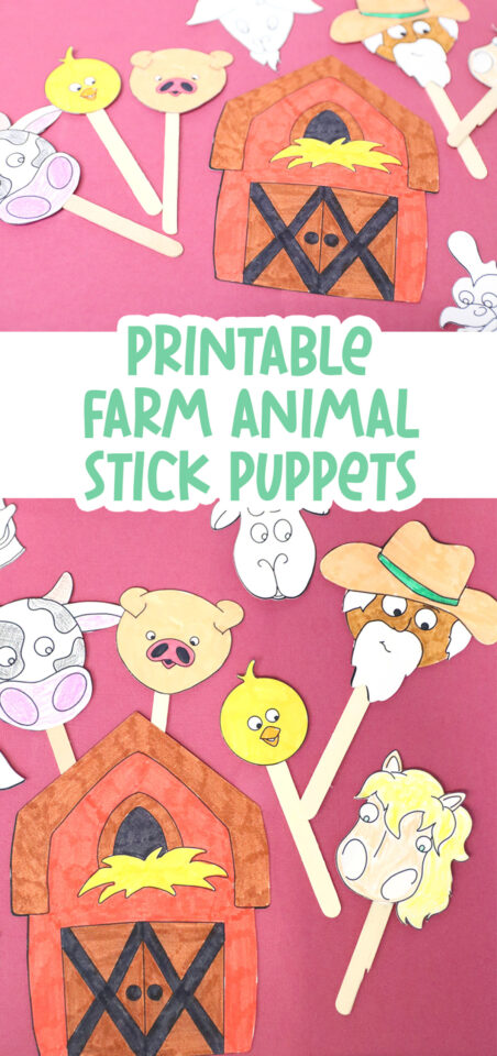 Farm Animal Stick Puppets * Moms and Crafters