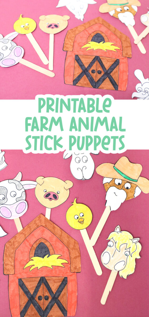 Farm Animal Stick Puppets * Moms and Crafters