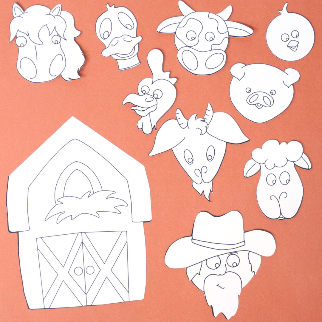 Farm Animal Stick Puppets * Moms and Crafters