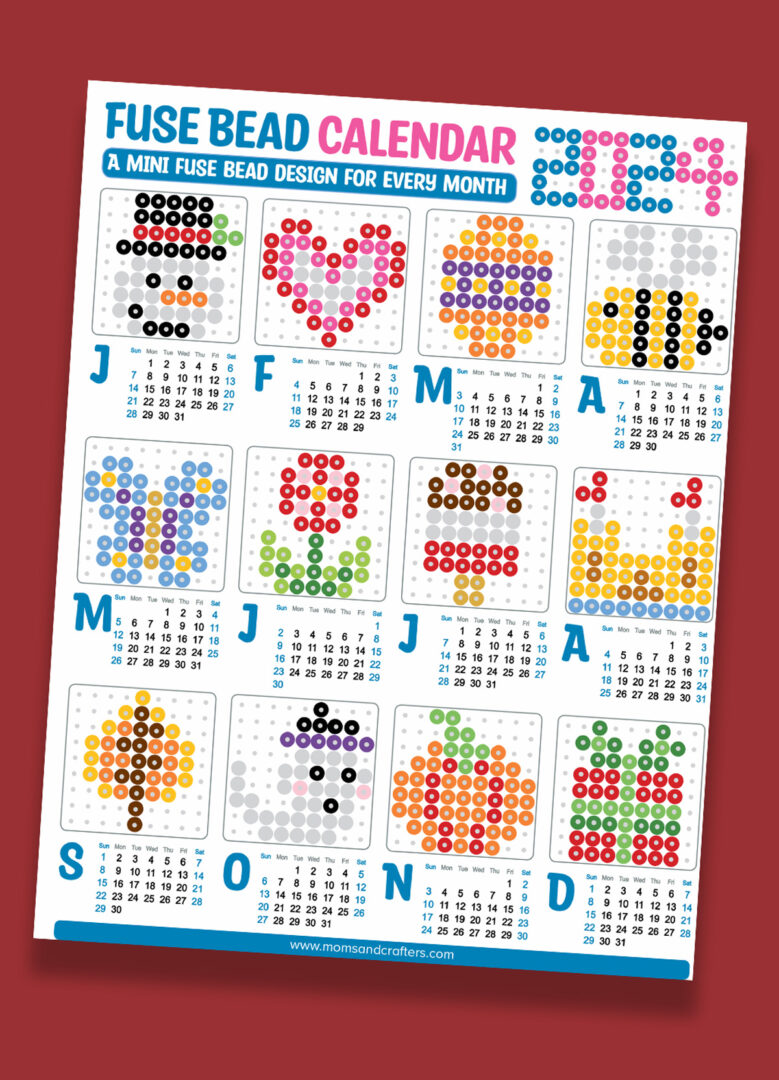 Calendar Fuse Bead Templates * Moms and Crafters