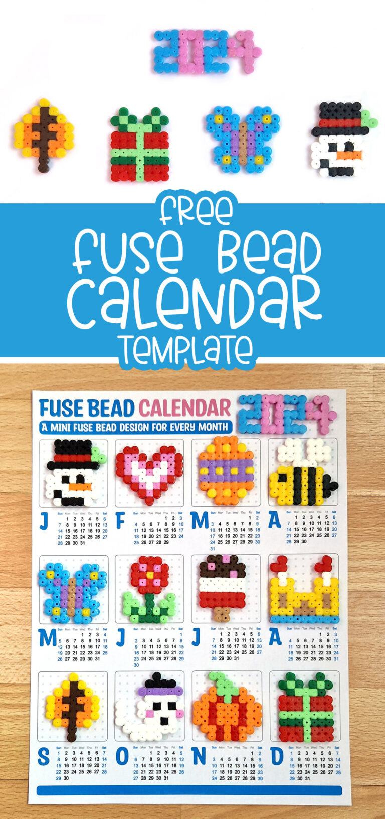 Calendar Fuse Bead Templates * Moms and Crafters
