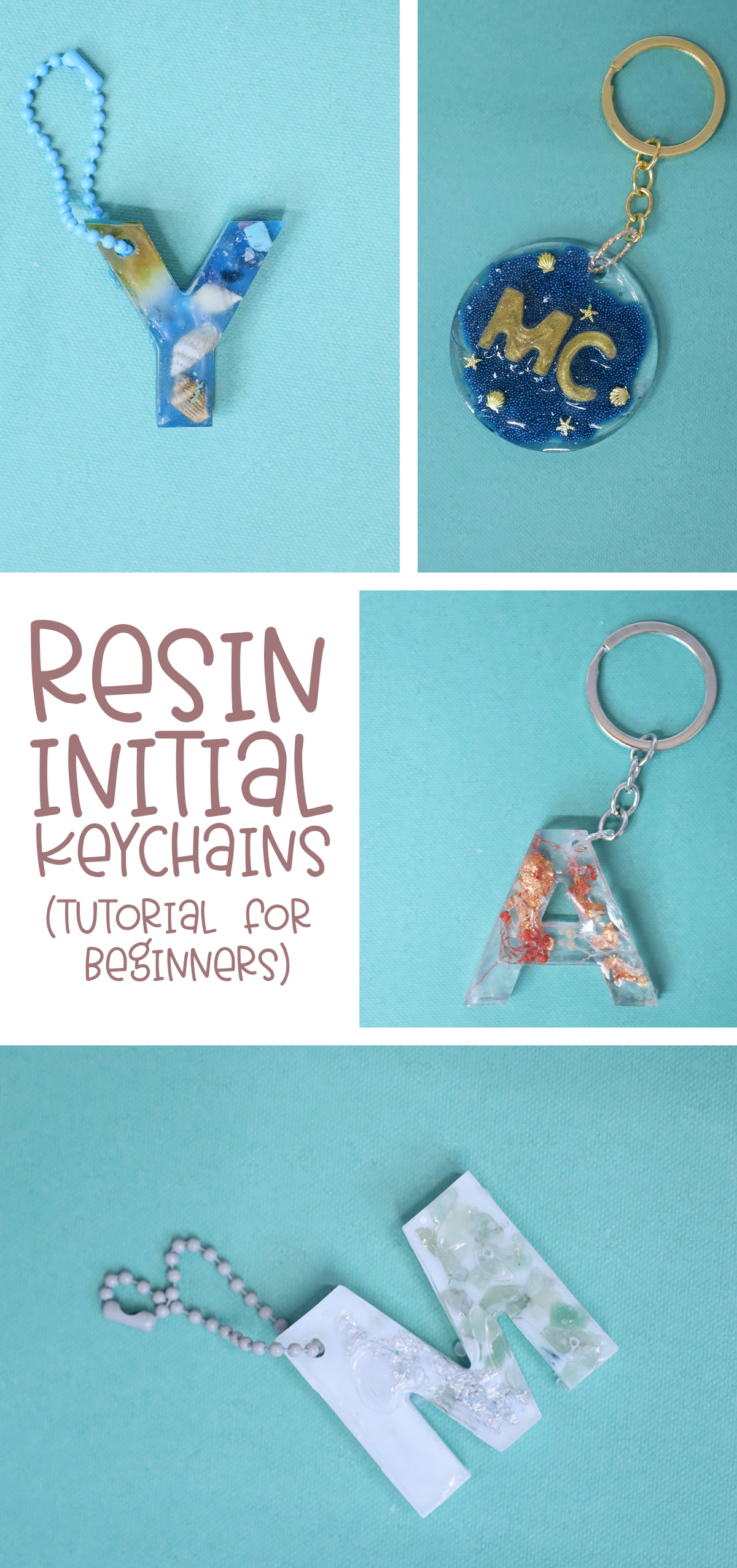 Resin Letters Keychain: 2 Ways * Moms and Crafters