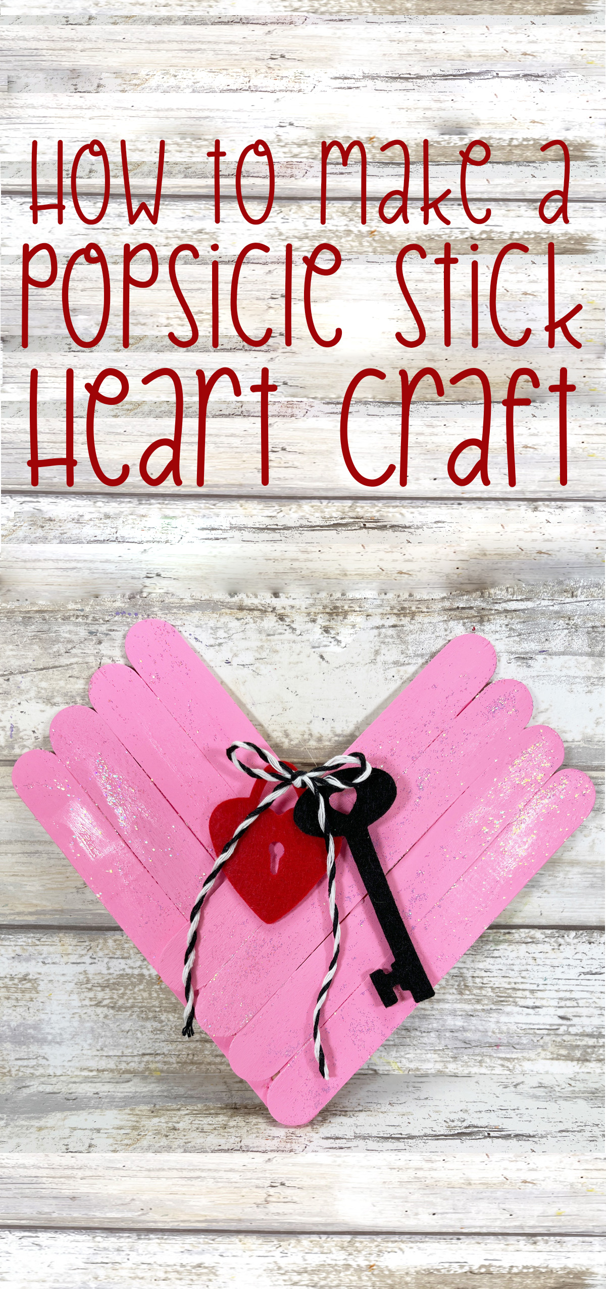 Popsicle Stick Heart Craft * Moms and Crafters