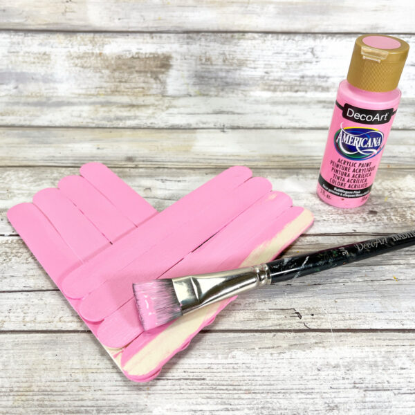 Popsicle Stick Heart Craft * Moms and Crafters