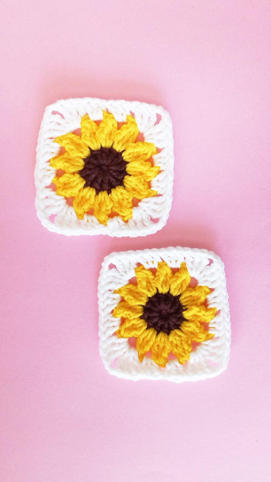 Sunflower Granny Square (free crochet pattern) * Moms and Crafters