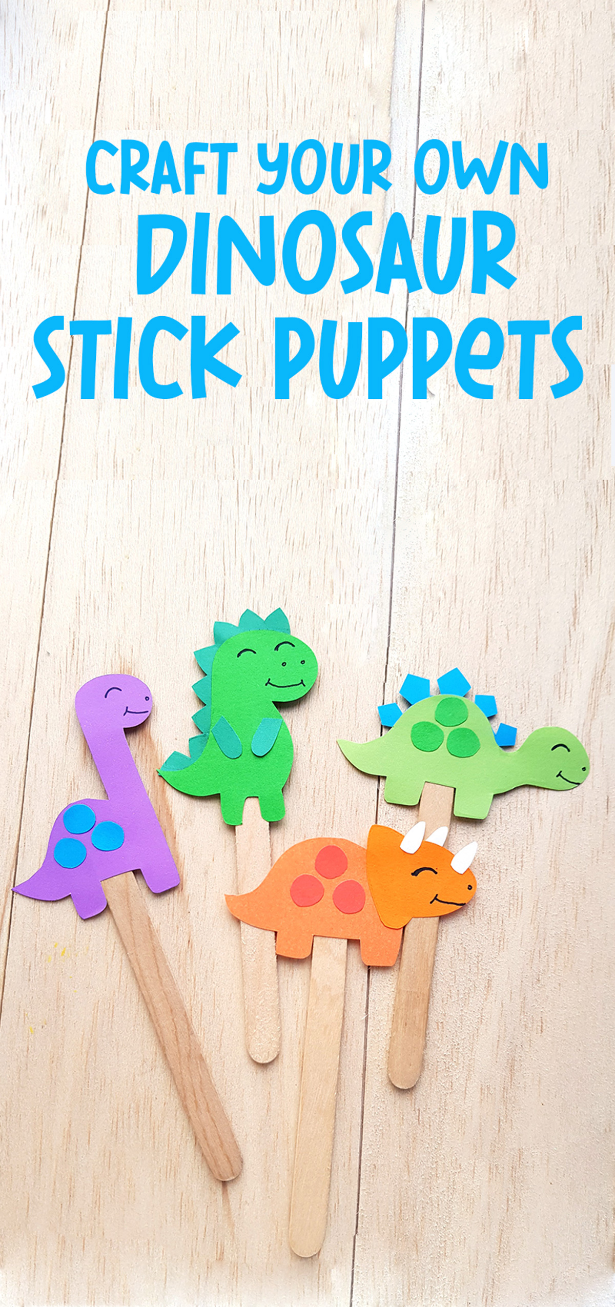 Dinosaur Puppet Craft (Free Template) * Moms and Crafters