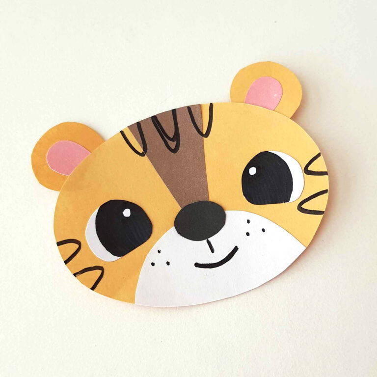 Paper Bag Tiger Puppet * Moms and Crafters