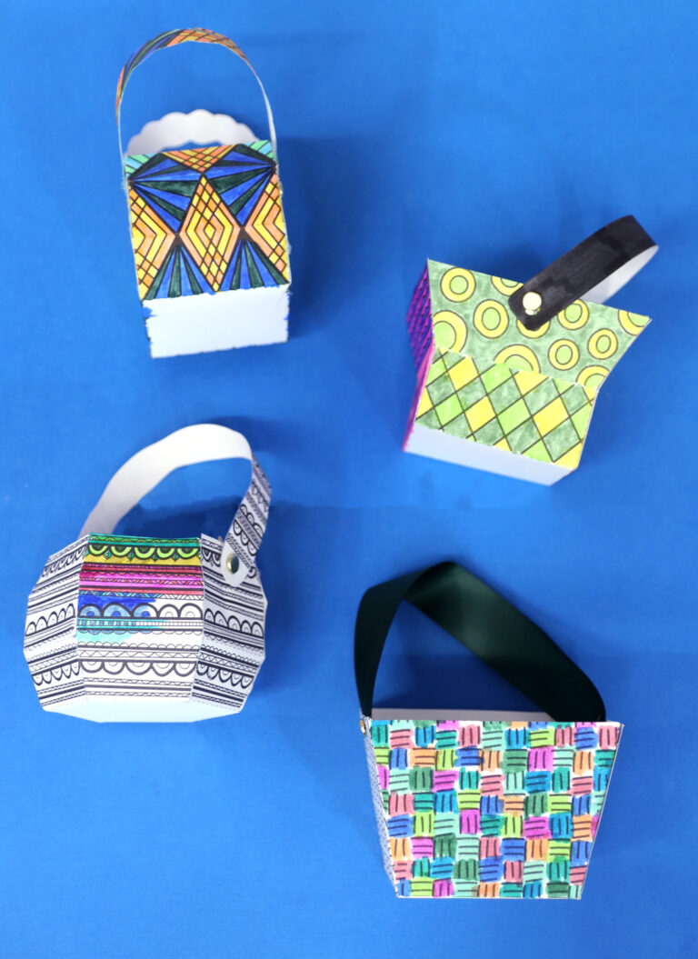 Paper Basket Templates + FREE Printable * Moms and Crafters