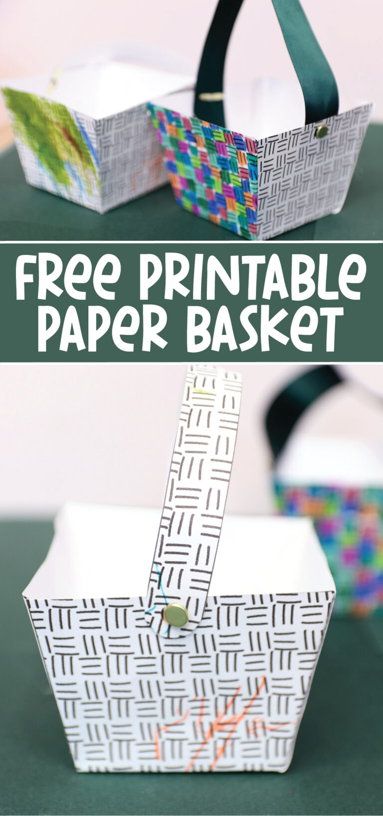 Paper Basket Templates + FREE Printable * Moms and Crafters