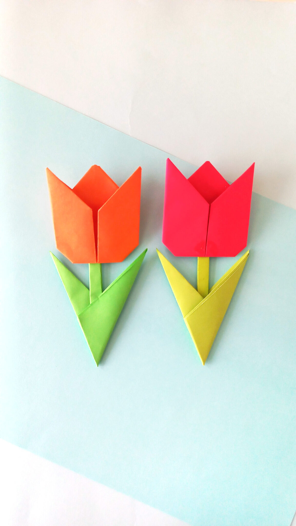 How to Fold an Origami Tulip * Moms and Crafters