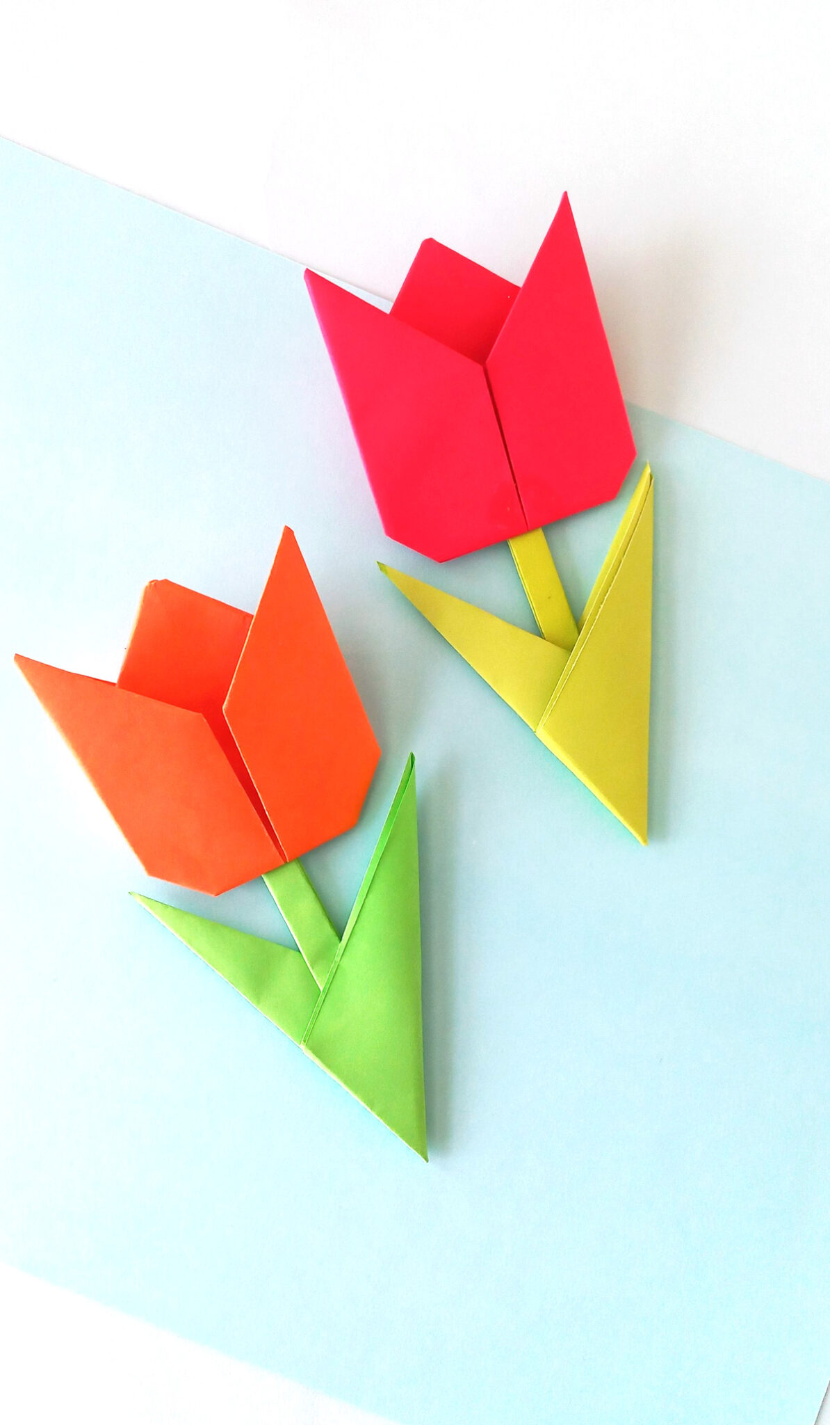 How to Fold an Origami Tulip * Moms and Crafters