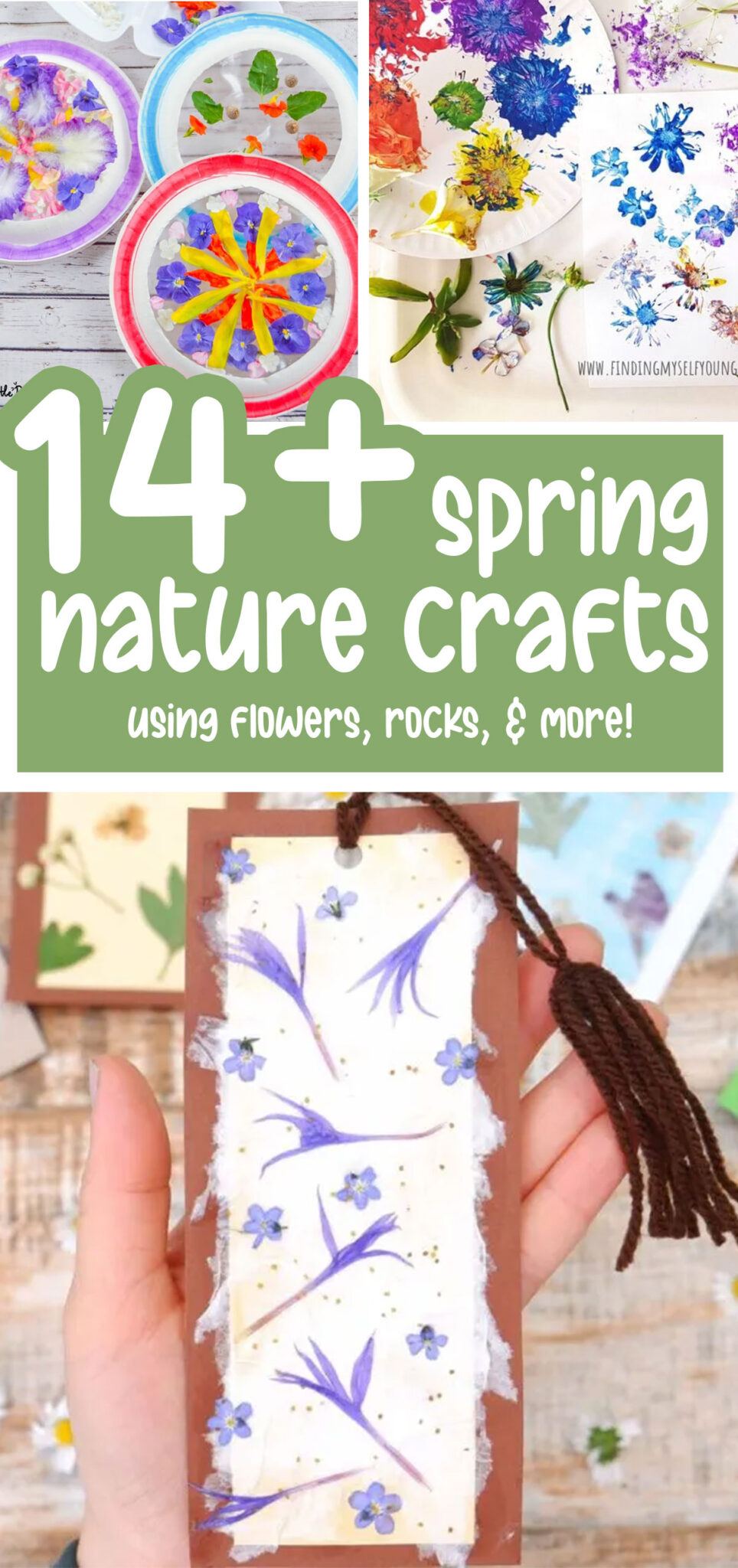 Spring Nature Crafts - Using Flowers, Rocks, & More! * Moms and Crafters